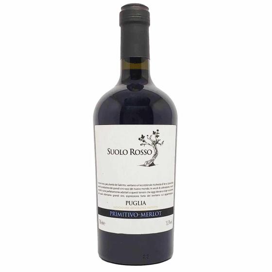 Vinho Italiano Suolo Rosso Primitivo Merlot Puglia 750Ml - Vinho ...