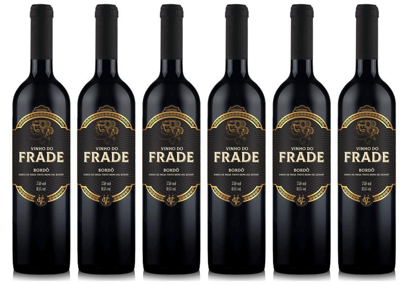 Vinho Tinto Bordô Demi-Sec Do Frade 750ml - Kit 6 unid - Vinho ...