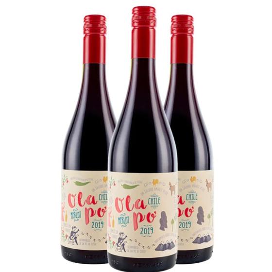 Vinho Tinto Ola Po Merlot 750ml (3 unidades) - TDP Wines - Vinho ...