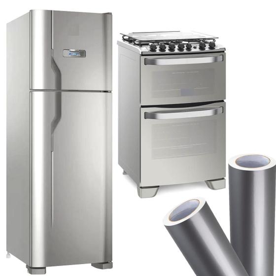 Vinil Adesivo Prata Tipo Inox Envelopamento Móveis 3m x 50cm - BG ...