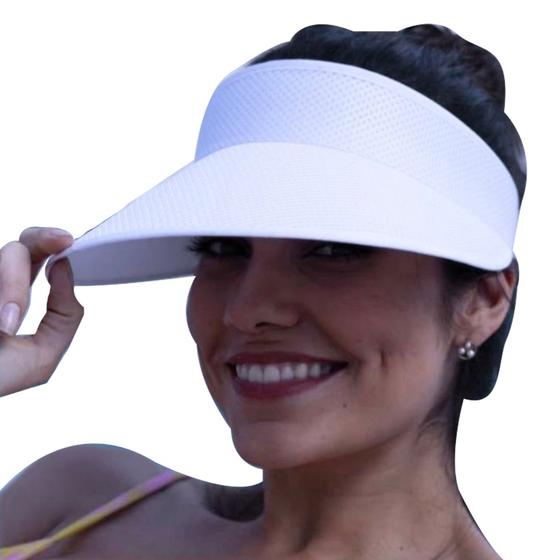Viseira Aba Larga Feminina Moda Praia Caminhada Sol Verão Piscina ...