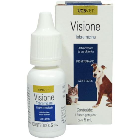 Visione Colírio Tobramicina 5ml Para Cães e Gatos ucbvet - Farmácia Pet ...