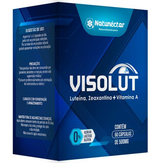 Visolut Suplemento Para Olhos Natural Zeaxantina Luteína + Vitamina A 60 Capsulas Idosos 100% ...