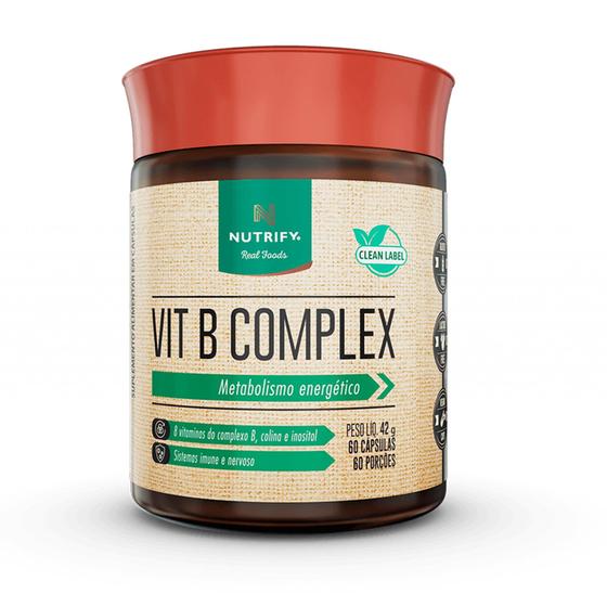 Vit B - Complex 8 Vitaminas do complexo B - 60 Cápsulas - Nutrify - Nutrify Real Foods ...