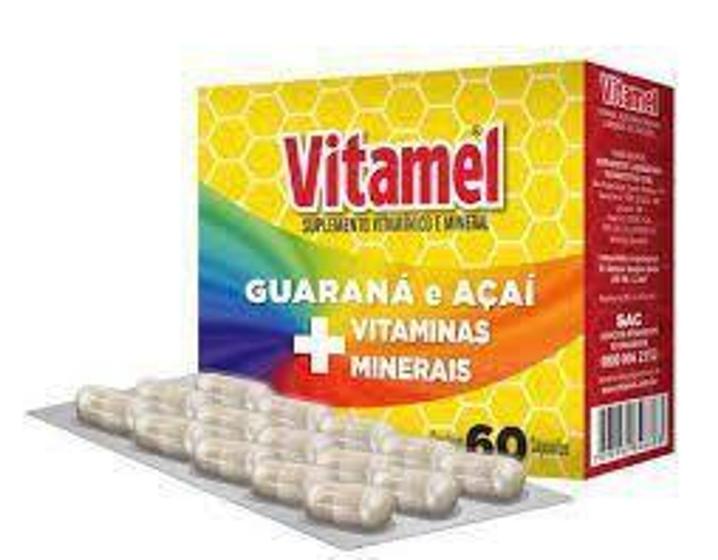 Vitamel Suplemento Vitamínico e Mineral c/ 60 Cápsulas - Vitaminas A-Z ...