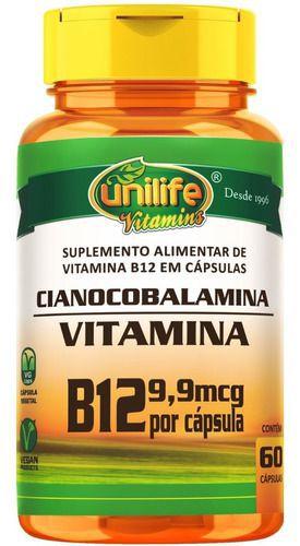 Vitamina B12 - Cianocobalamina - 60 cap - 450mg - Unilife Vitamins ...