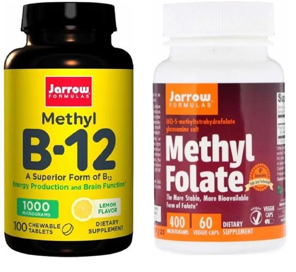 Vitamina B12 Metilcobalamina 1000mcg E Metil Folato 400mcg - Jarrow ...