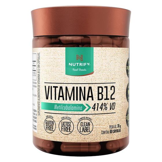 Vitamina B12 - Vegana - 60 Caps - Nutrify - Betacaroteno - Magazine Luiza