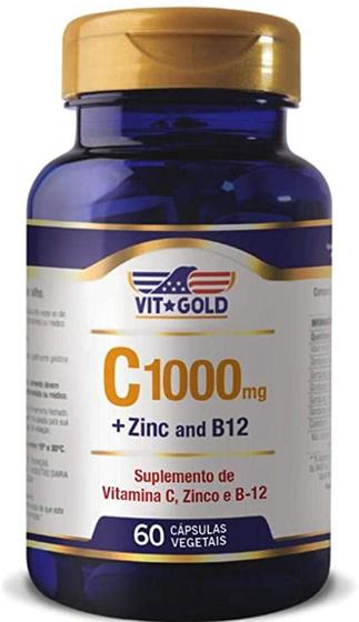Vitamina C 1000mg + zinc é B12 Vit.Gold - Vit Gold - Vitaminas A-Z - Magazine Luiza