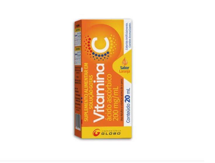 Vitamina C 200mg Frasco c/ 20ml - Globo - Vitaminas A-Z - Magazine Luiza