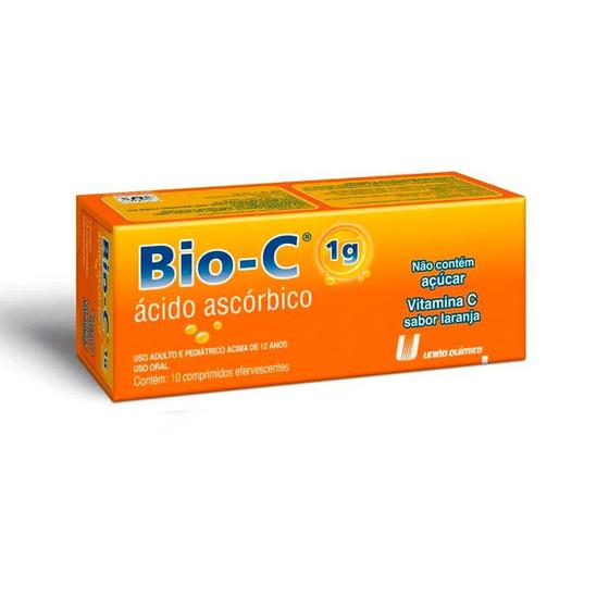 Vitamina C Bio-C 1g 10 Comprimidos Efervescentes - União Química ...