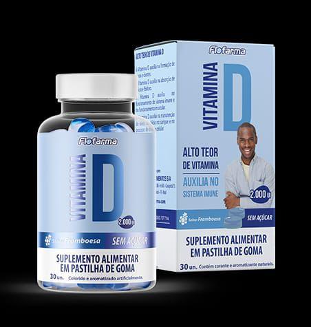 Vitamina d goma adulto - s/acucar c/30 - flofarma- sem açucar ...
