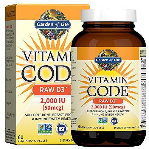 Vitamina D3 Garden of Life Code Raw 2000IU 50mcg - 60 Cápsulas ...