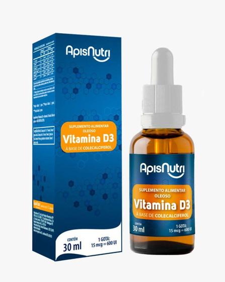 Vitamina D3 Gotas 30ml - Apisnutri - Vitaminas A-Z - Magazine Luiza