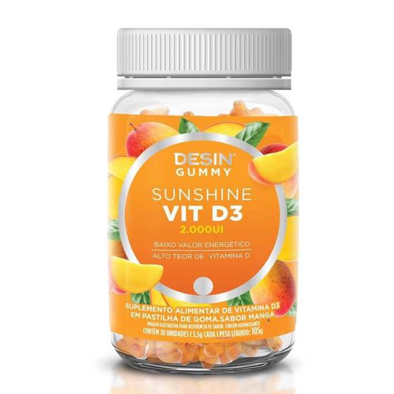 Vitamina D3 VIT D3 Sunshine 2000UI 30 Gomas Manga Desin Gummy ...