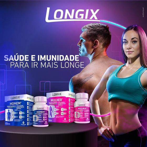 Vitamina Longix Mulher 60 cápsulas - 60 capsulas - Vitaminas A-Z - Magazine Luiza