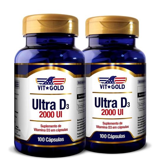 Vitamina Ultra D3 2000UI Vitgold Kit 2x 100 cápsulas - Vitaminas A-Z ...