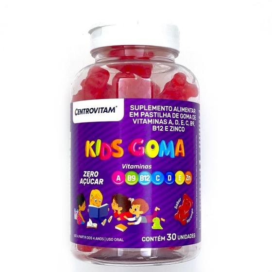 Vitaminas em Goma Infantil (A, B9, B12, C, D, E, Zn) 30 gomas ...