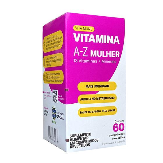 Vitamune A-z Mulher Vitamina C Vitamina D Complexo B 60 Cap - VITA MUNE ...