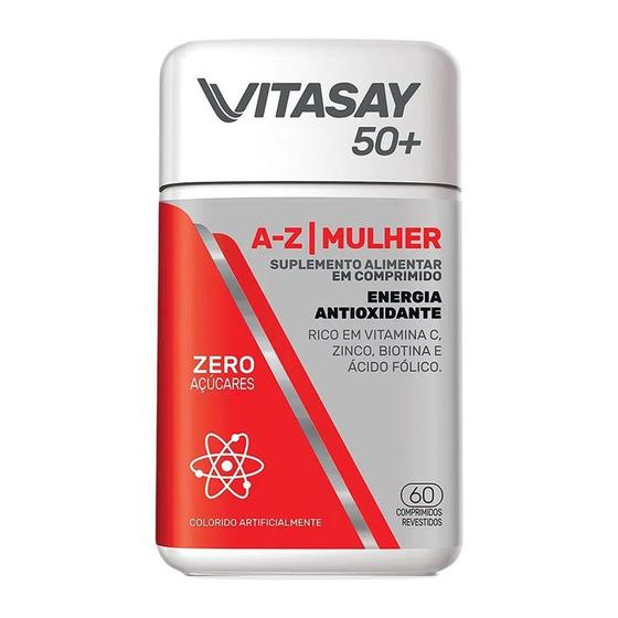 Vitasay 50+ A-Z Mulher 60 Comprimidos - Vitaminas A-Z - Magazine Luiza