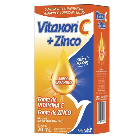 Vitaxon C Zinco Gotas 20mL - Airela - Vitaminas A-Z - Magazine Luiza