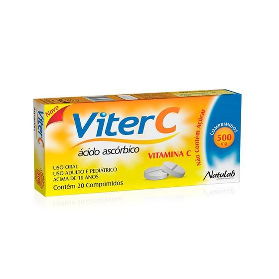 Viter C 500mg 20 Comprimidos - Natulab - Vitaminas A-Z - Magazine Luiza