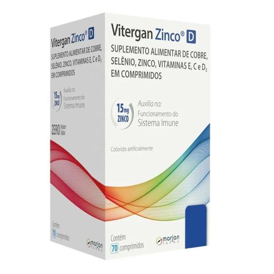 Vitergan zinco d com 70 comprimidos - MARJAN - Zinco - Magazine Luiza