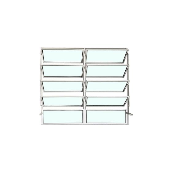Vitro Basculante 100 x 120 Alumínio Branco 2 Seções Linha Esmeralda ...