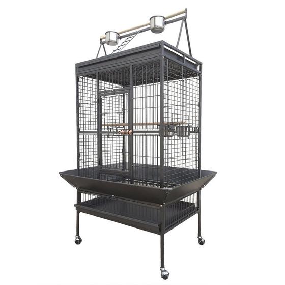 Viveiro Quadrado Gigante Para Aves Médias E Grandes - Preto - Eleva ...