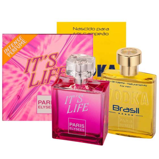 Vodka Brasil Amarelo + It's Life - Paris Elysees - Kit de Perfume ...