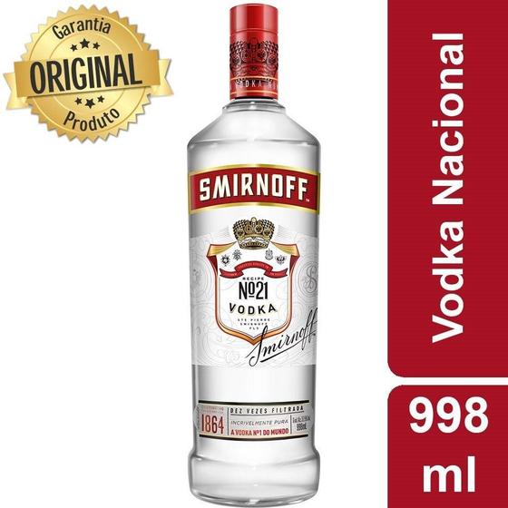 Vodka Nacional Smirnoff - 998ml - Vodka - Magazine Luiza