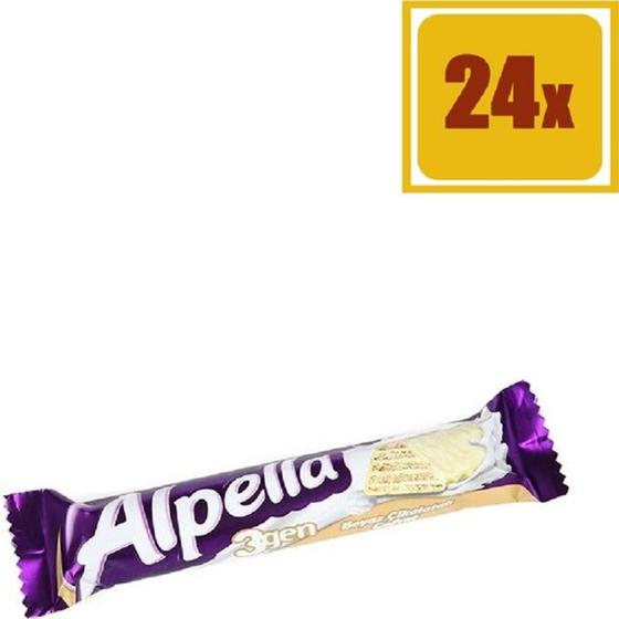 Wafer Com Chocolate Branco 3 Gen Alpella 28 gr x 24 Unidades - ULKER ...
