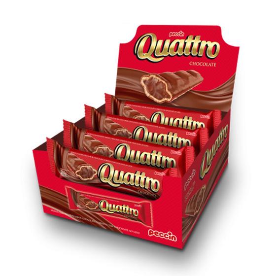 Wafer Quattro Chocolate c/16 - Peccin - Wafer - Magazine Luiza