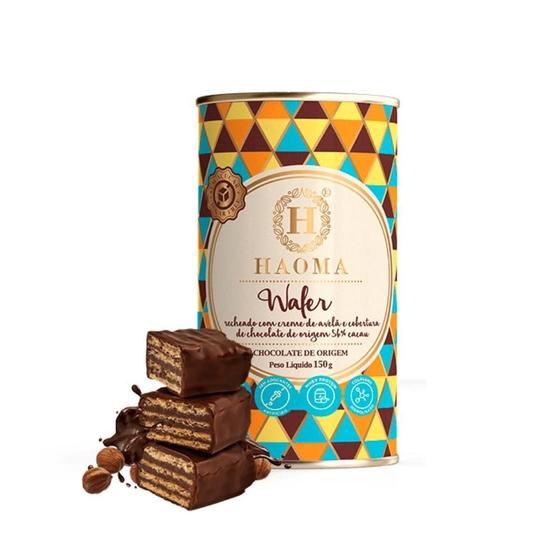 Wafer recheado com avelã e coberto de chocolate HAOMA 150G - Chocolate ...