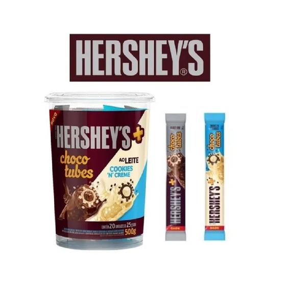 Wafer Recheado Hershey's 20 unidades de 25g Choco Tubes - Tubinho de ...