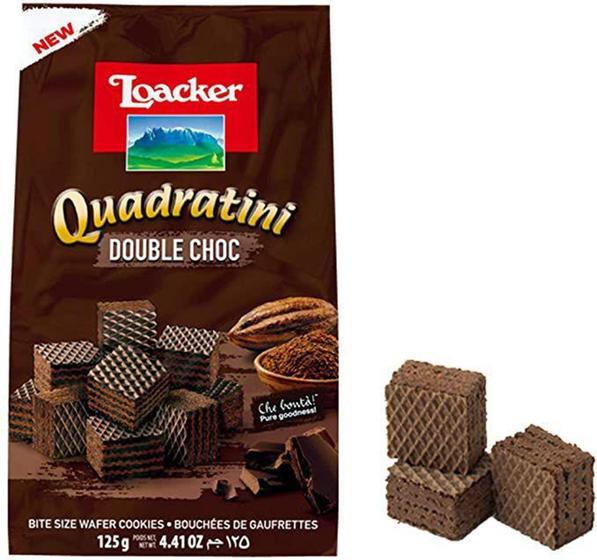 Waffer LOACKER Quadratini Double Choc 125g - Biscoito / Bolacha ...