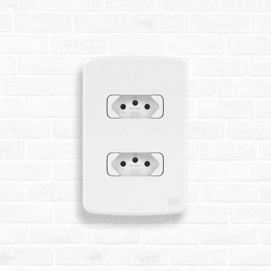 Weg compose 2 tomadas 2p+t 10 a - Espelho / Placa de Tomada e ...
