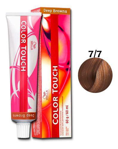 Wella Color Touch 7-7 Tonalizante Louro Médio Marrom 60g - Tonalizante ...