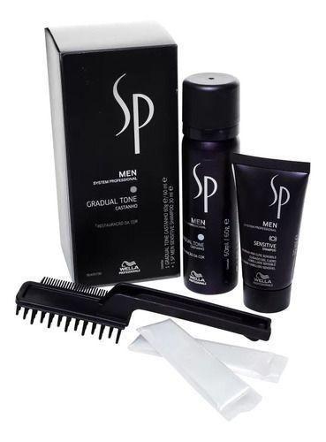 Wella Kit Shampoo Men Gradual Tone Black Preto Masculino Original - Kit ...