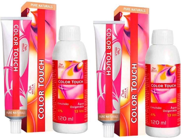 Wella Professionals Color Touch Kit de 2 Tonalizante 7/0 e 2 Emulsões ...