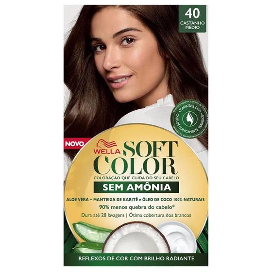Wella Soft Color Coloração Sem Amônia- Selecione a Cor - Tinta de ...