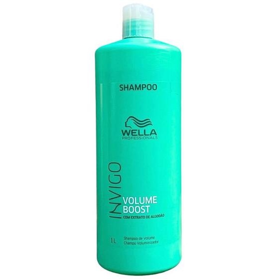 Wella Volume Boost Shampoo Invigo Com extrato de algodão Remove ...