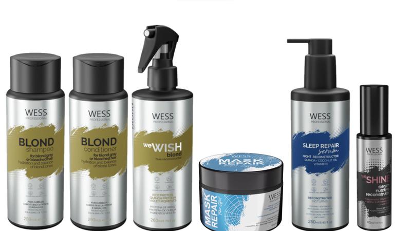 Wess Blond Shampoo e Condicionador e Reconstrutor + Sleep Repair + We ...