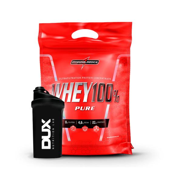 Whey 100 Concentrado IntegralMédica 900g Refil + Coqueteleira Dux ...