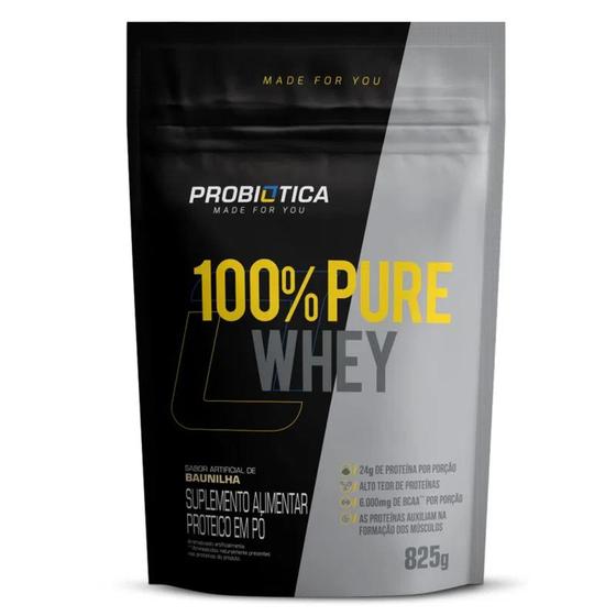 Whey 100% Concentrado Refil (825g) - Probiotica - Probiotica - Massa ...