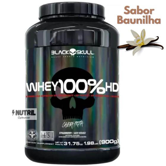 Whey 100% HD - BLACK SKULL - 900G (WPC, WPI e WPH - Isolado ...