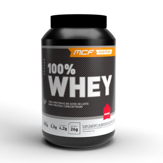 Whey 100% mcf 900g morango - mercofarma - Massa Muscular - Magazine Luiza