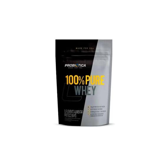 Whey 100 Pure 900g Refil Sabores Probiótica Massa Muscular