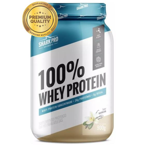 Whey 100% Shark Pro 900g - Proteína Concentrada do Soro do Leite - Massa Muscular - Magazine Luiza