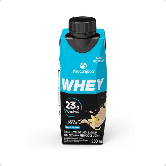 Whey de Baunilha 23g Proteina Sem Lactose Piracanjuba 250ml - Whey ...